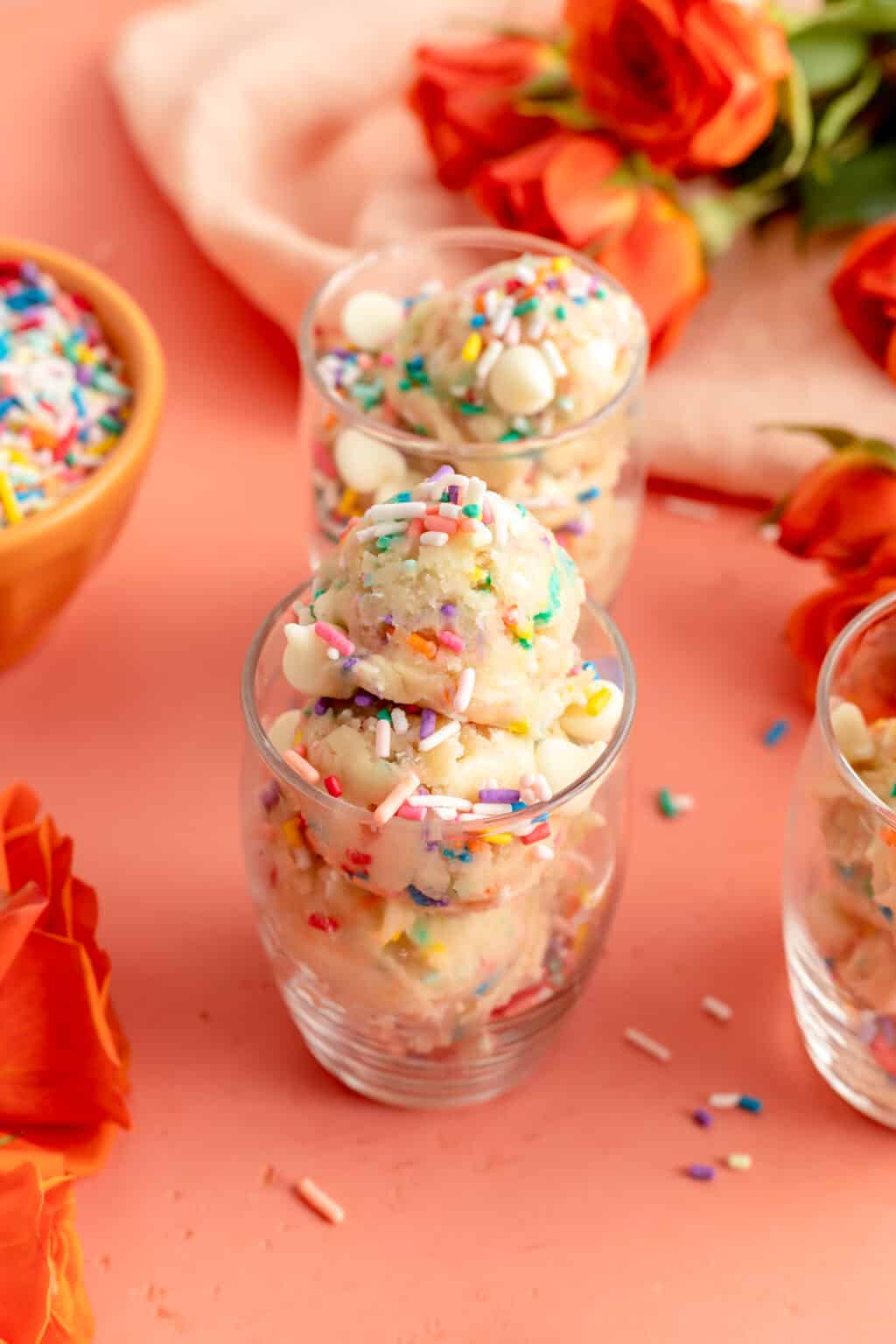 Easy Edible Sugar Cookie Dough (funfetti!) - MINT + MALLOW