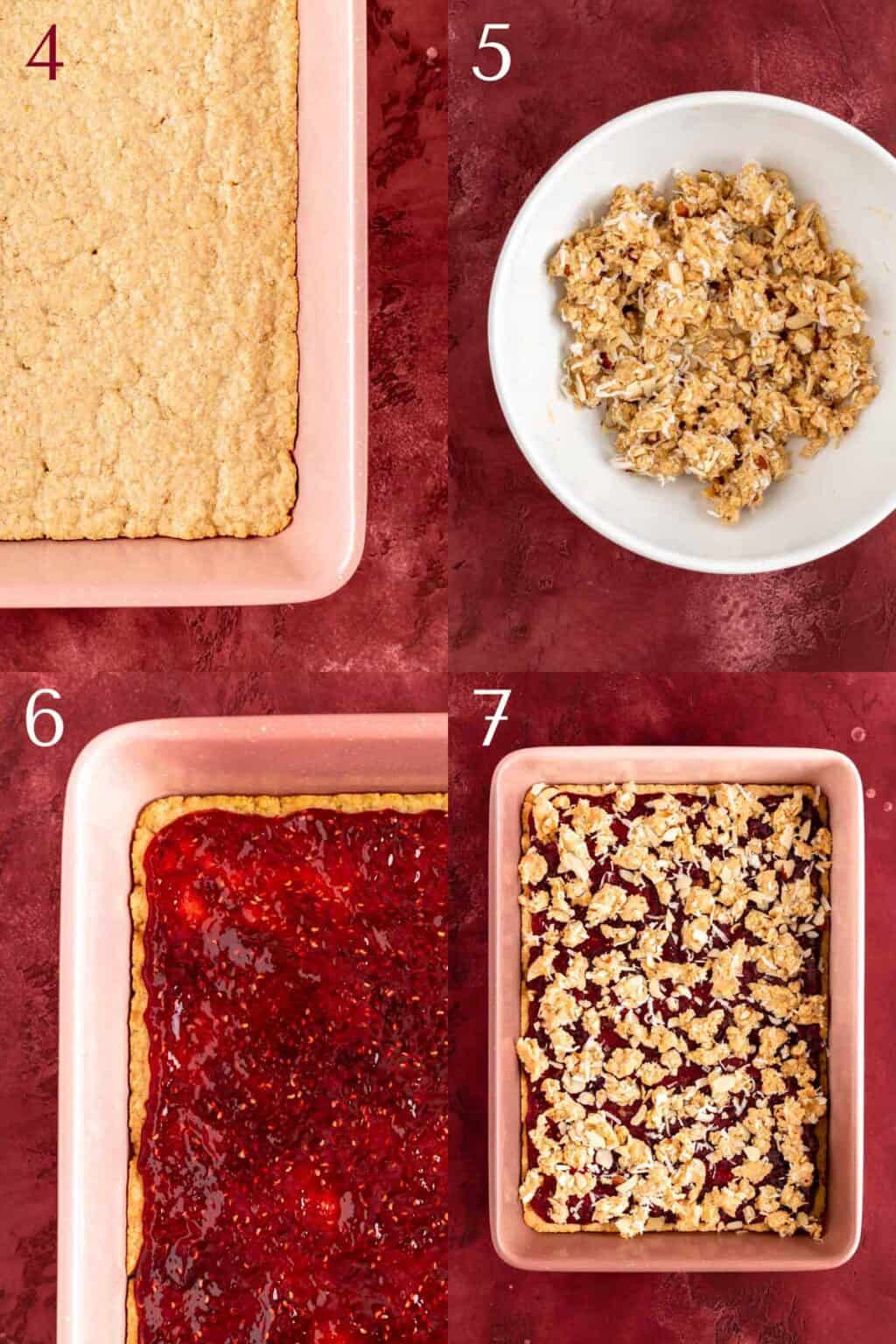 Easy Raspberry Oatmeal Bars - Mint + Mallow